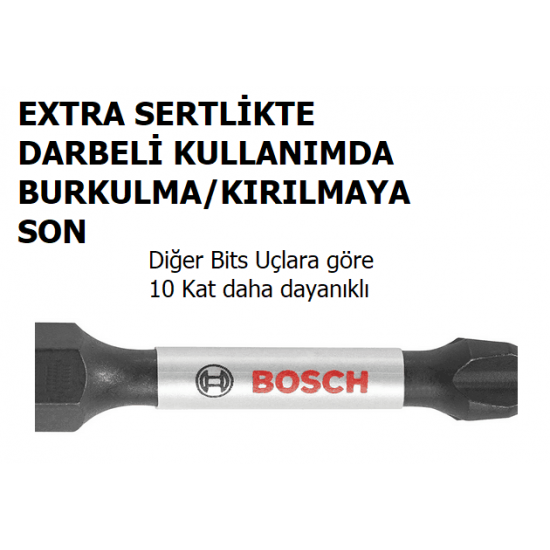 BOSCH PRO Impact PH2x55 Yıldız Bits Uç (Torklu Vidalamalar için)