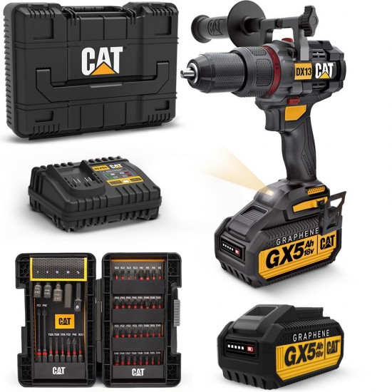 CAT DX13BA 18Volt/5.0Ah GRAPHENE Li-ion Çift Akülü Kömürsüz Profesyonel ...