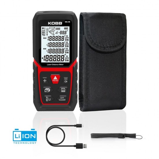 KOBB KBL 100 Profesyonel Li-ion Şarjlı Lazer Metre 100 Metre - fiyat, nalburdavar